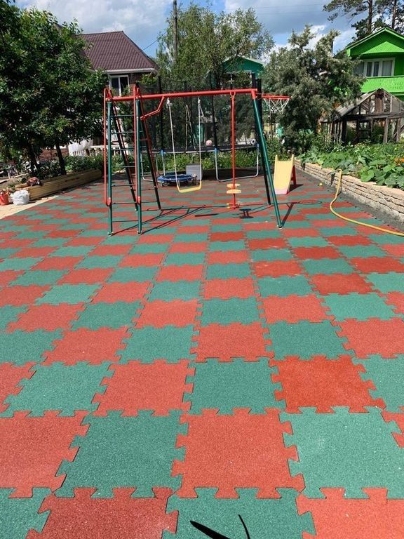 Резиновая плитка для детских и досуговых пространств 500х500х25 мм ...