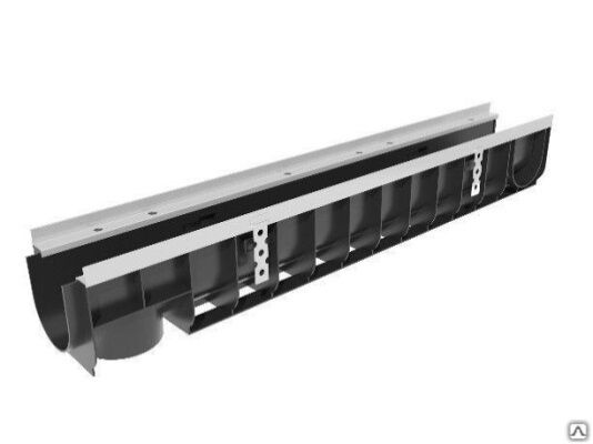 Лоток водоотводный Super ЛВ -10.14,5.10 - пластиковый,DN100 кл. D400/E600, цена в Москве от ...