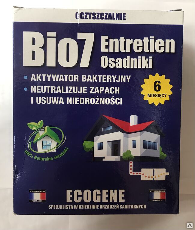 Бактерии для септика, выгребных ям, франиция Bio 7 entretien osadniki ...