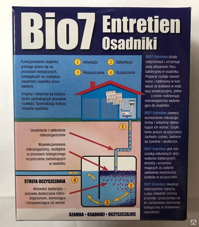 Бактерии для септика, выгребных ям, франиция Bio 7 entretien osadniki ...